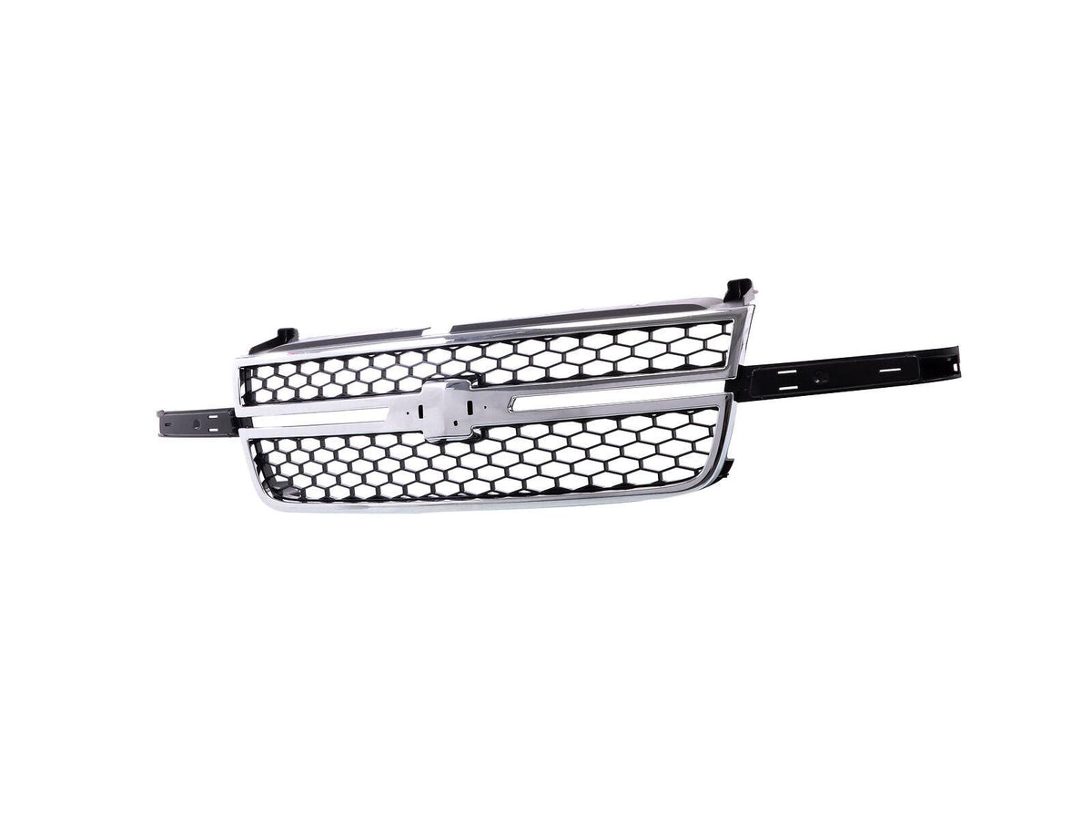Chevrolet Silverado Hybrid Grille Chrome Frame With Black Honeycomb ...