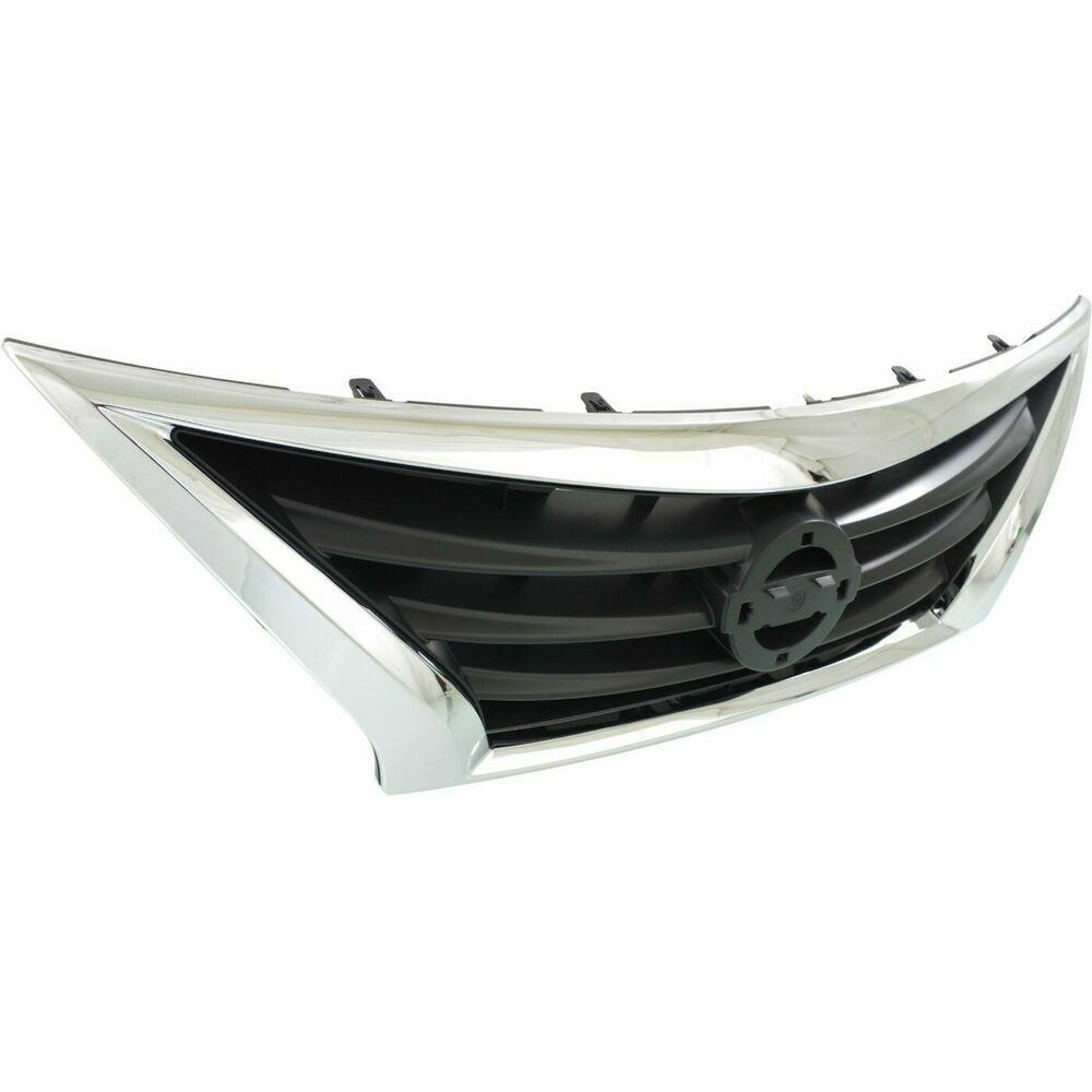 Nissan Versa Sedan Grille Chrome/Black 2015-2019 - Hunt Parts