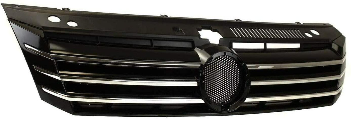 Volkswagen Passat Grille Painted-Black With 6 Vertical Chrome Mldg ...
